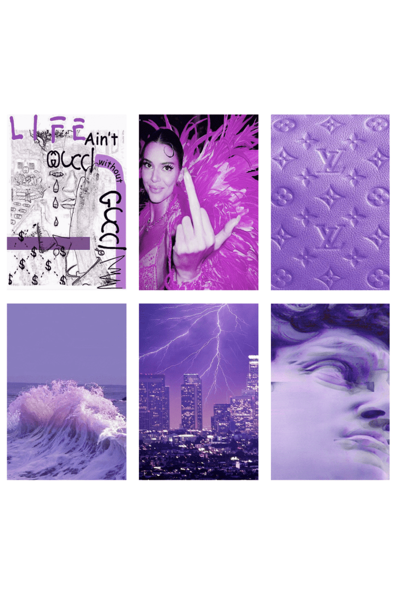 6 PURPLE BUNDLE POSTER PACK – PosterFi